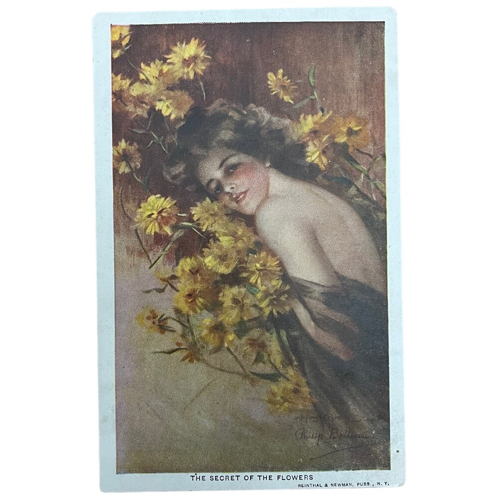 Почтовая открытка "Филип Буало. Тайна цветов" 1910-1928 гг. США