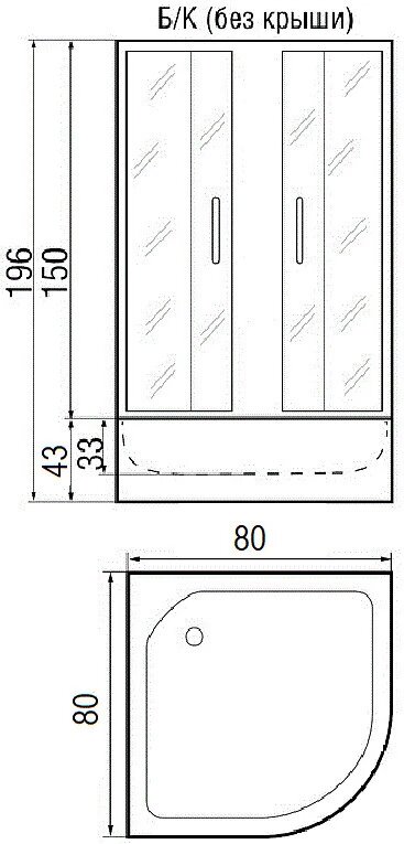 Душевой уголок River Don 80/43 МТ без поддона 10000000698