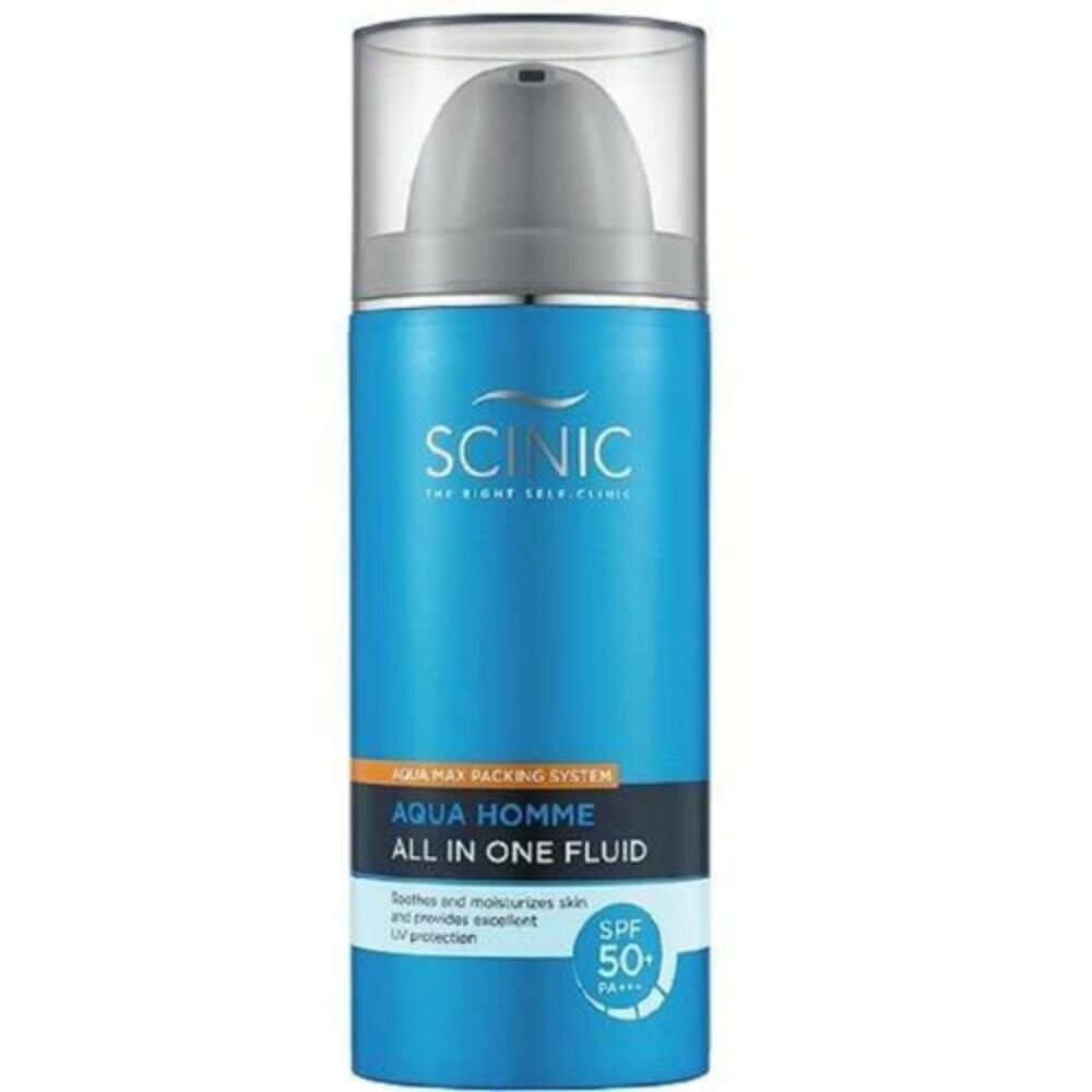 SCINIC Увлажняющий флюид для мужчин Aqua Homme All In One Fluid SPF 50+