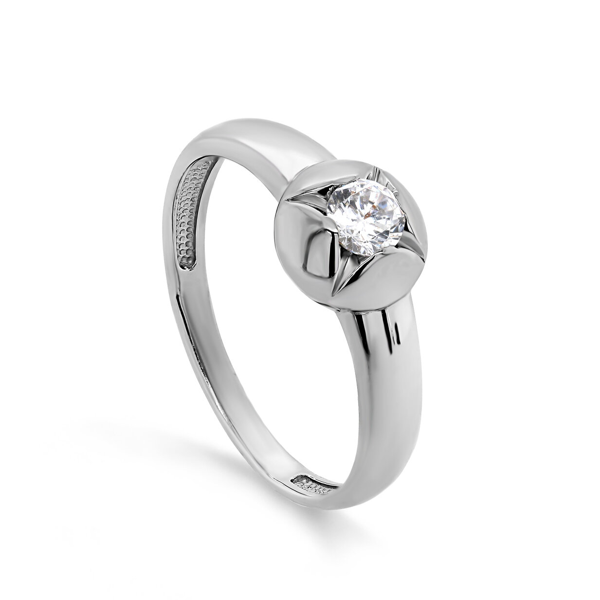 Кольцо, серебро, 925 проба, фианит