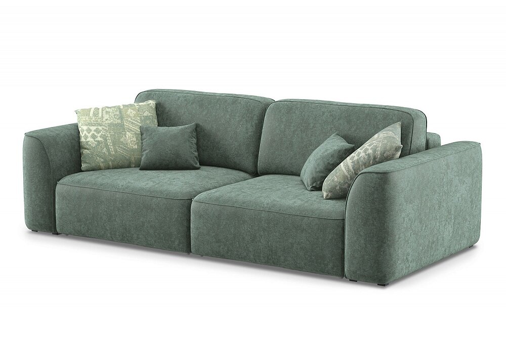 Прямой диван Сиэтл, еврокнижка, 251х124х86 см, с ящиком для белья