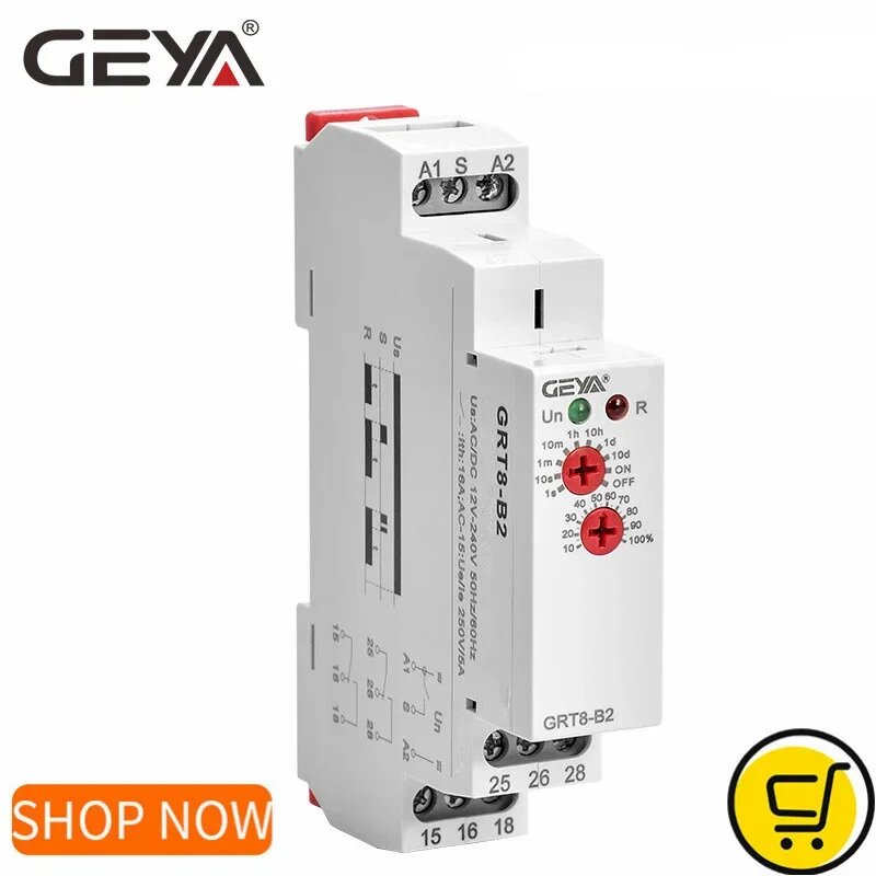 GEYA GRT8-B задержка выключения реле 16A GRT8-B1 ACDC12-240V