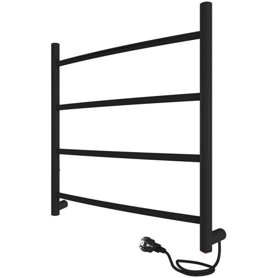 Полотенцесушитель Indigo® Arc LCAE50-50BRR б/п (electro) 50/50 (скр. монтаж, унив. подкл. R/L, Черный муар) INDIGO