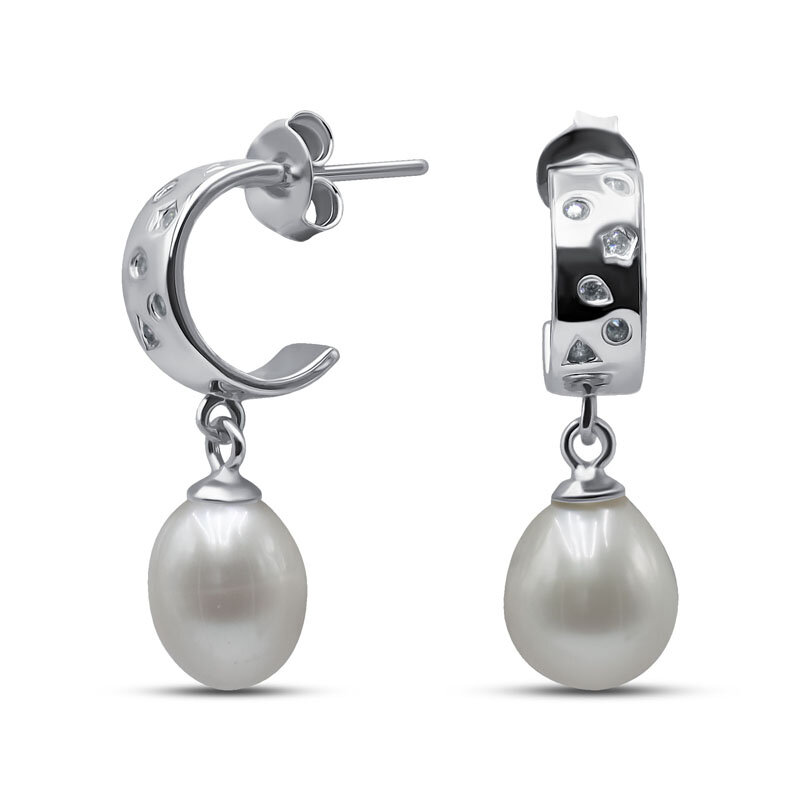 Серьги Silver WINGS, серебро, 925 проба, жемчуг культивированный