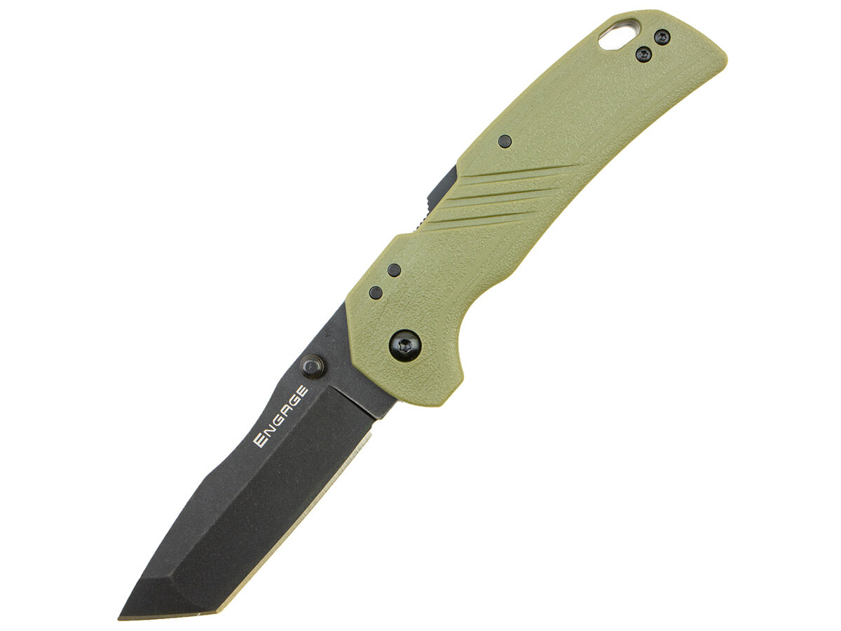 Нож складной Cold Steel Engage 3in OD Green, сталь 4116, рукоять GFN, блистер