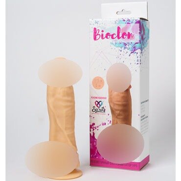 863120 Bioclon Реалистичный фаллоимитатор № 5, телесный. На присоске с мошонкой