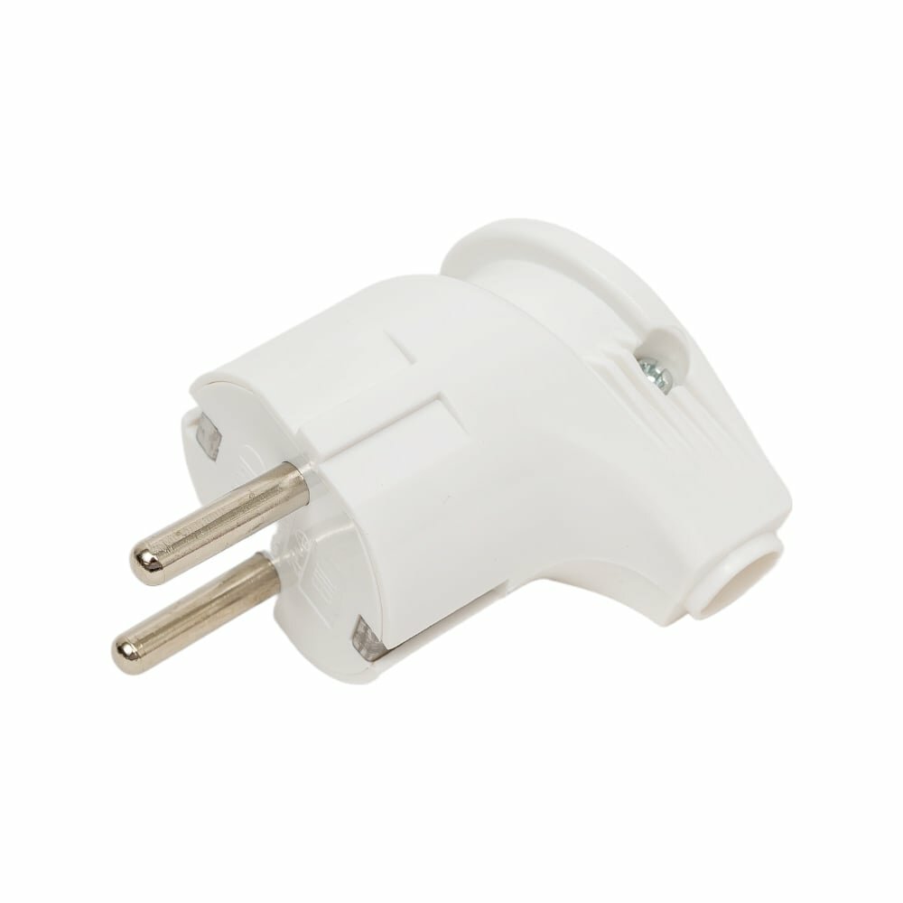 Угловая вилка TANGO с заземлением белая 16А 250В индивидуальная упаковка 5/ 20/ 600 1013541