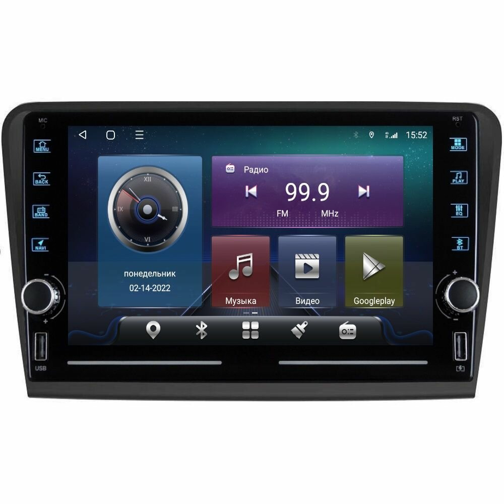 Магнитола R320 Шкода Суперб 2 Skoda Superb 2008-2015 с Android 13, Процессор 8 ядер, Память 6+128Gb, Carplay, DSP, 4G(Sim)