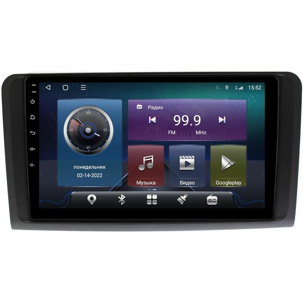 Магнитола CRS-300 Mercedes-Benz GL-Class (X164), ML-Class (W164) 2005-2011 с Android 14 - Процессор 8 ядер - Память 6+128Gb - Carplay - DSP 36 полос - 4G(Sim)
