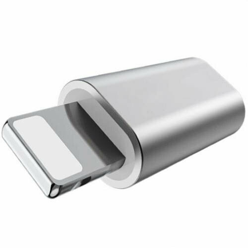 Адаптер-переходник, MBas BV5, c Micro-USB на Lightning, серебристый, 1 шт