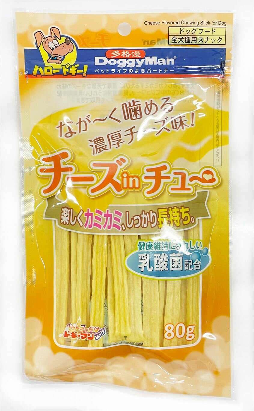 Лакомство для собак Japan Premium Pet Сырная соломка с лактобактериями для массажа дёсен, размер S, 80 г