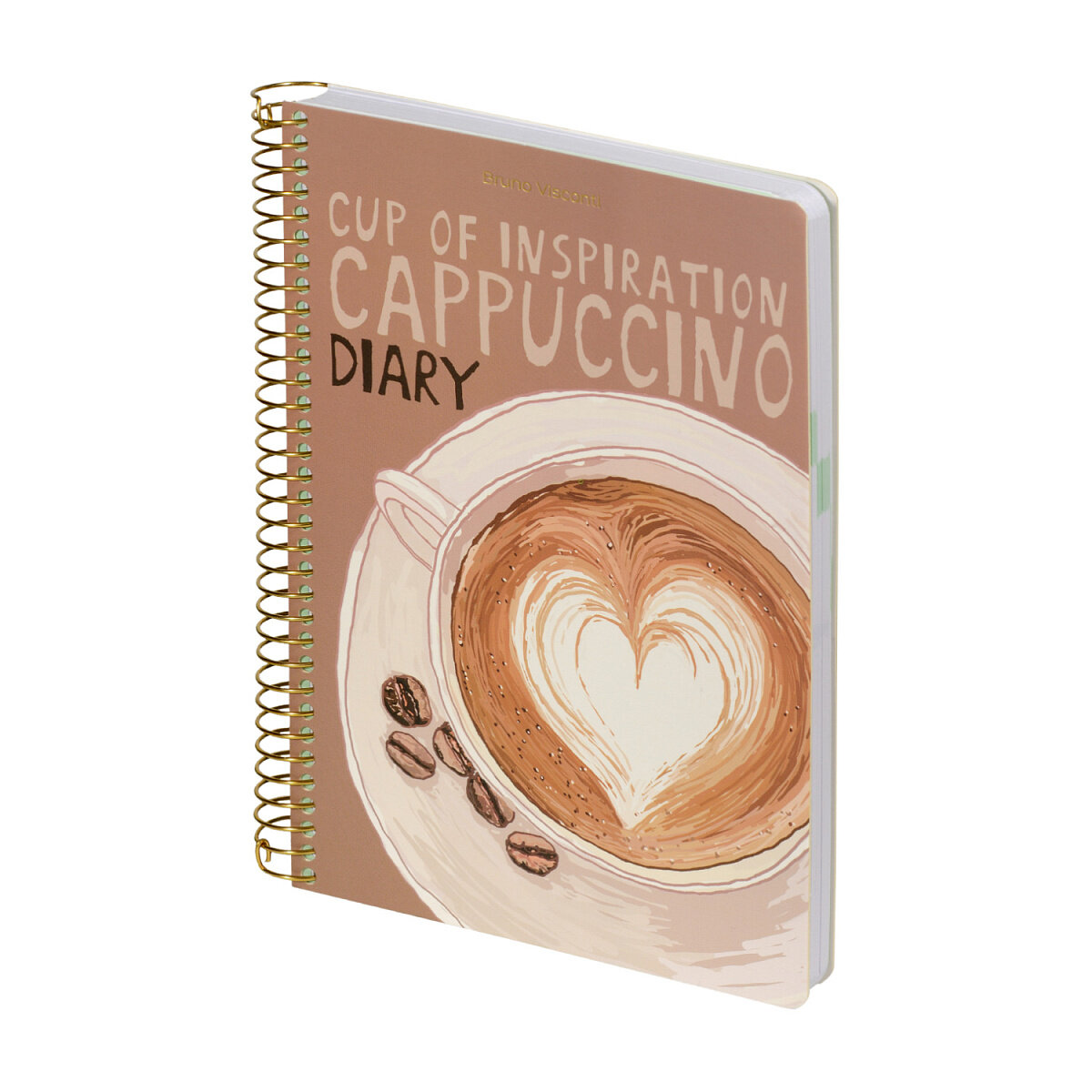 Ежедневник BrunoVisconti недатированный А5 "CUTE DIARY. СЧАСТЬЕ В КОФЕ. CAPPUCCINO" 136 листов Арт. 3-701/03