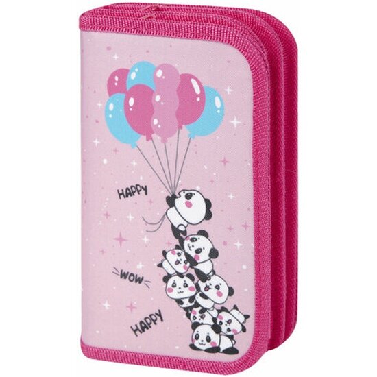 Пенал Юнландия 271029 Funny trip 3 отделения, полиэстер, 19х11 см