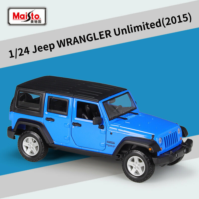 Модель Meichi "Рисунок 1:24", легкосплавный автомобиль, цвет 2015 Jeep Wrangler Unlimited Edition, синий