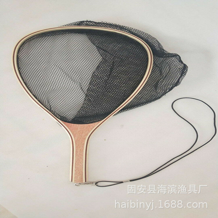 Скиммер с деревянной ручкой, сеть для ловли на мушку, резиновая сеть для рыбалки, приманка, плот для рыбалки, новый ручной скиммер, рыболовное снаряжение