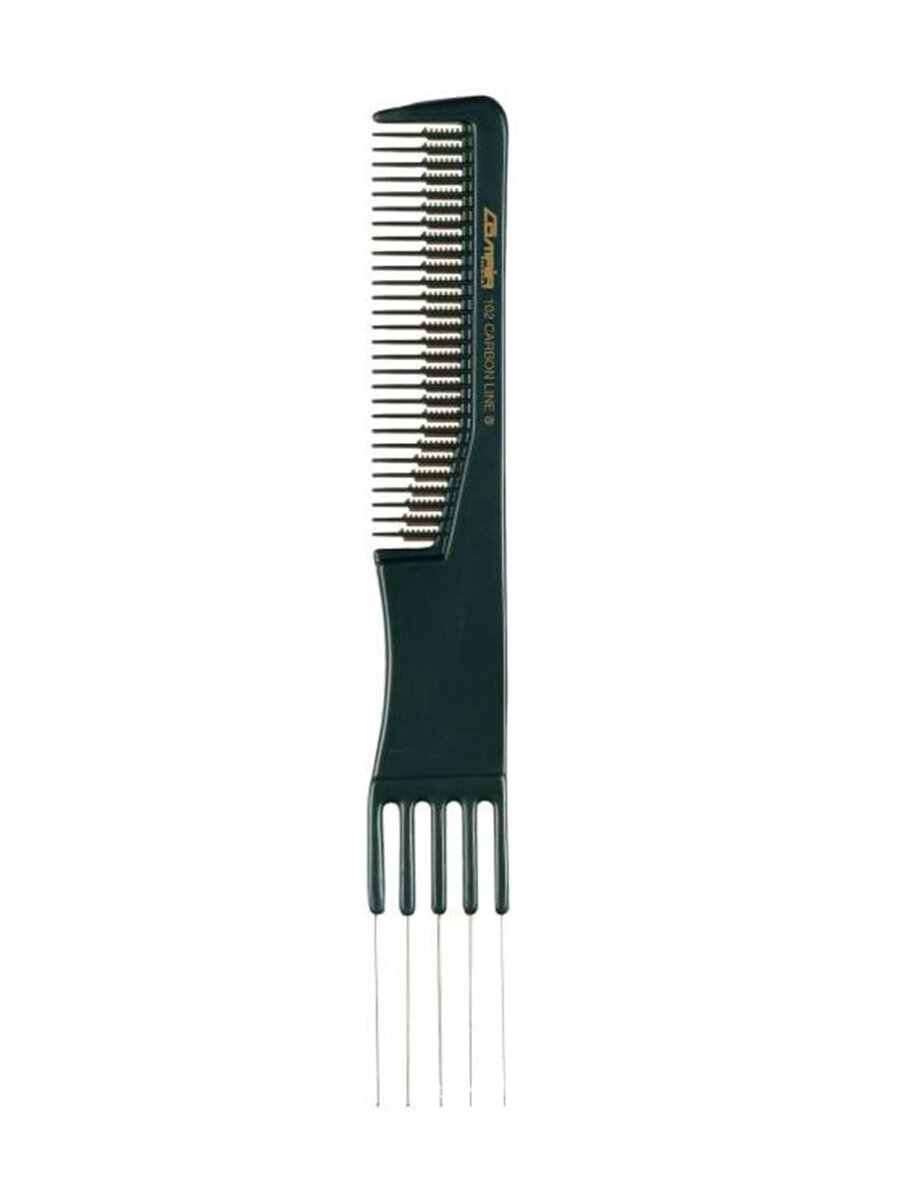 Расческа Comair Carbon №407, для завивки, гребень, 22см, черная