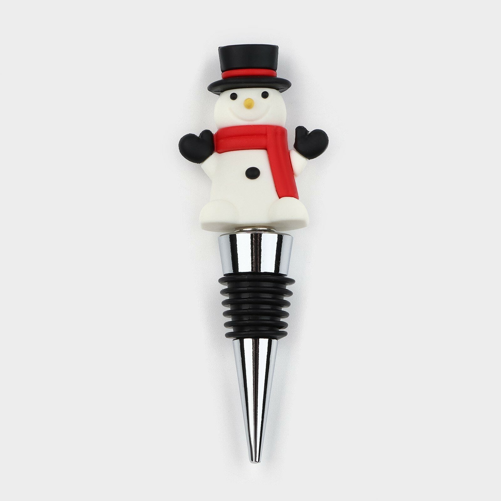 Пробка для винной бутылки Доляна «Снеговик», новогодняя