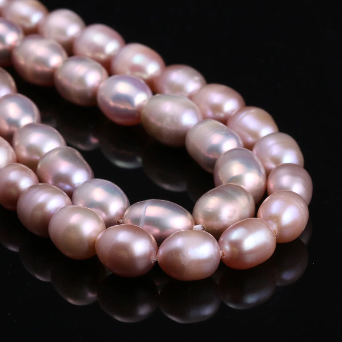 Натуральный пресноводный культивированный жемчуг, бусины в форме риса, 100% натуральный жемчуг для 2