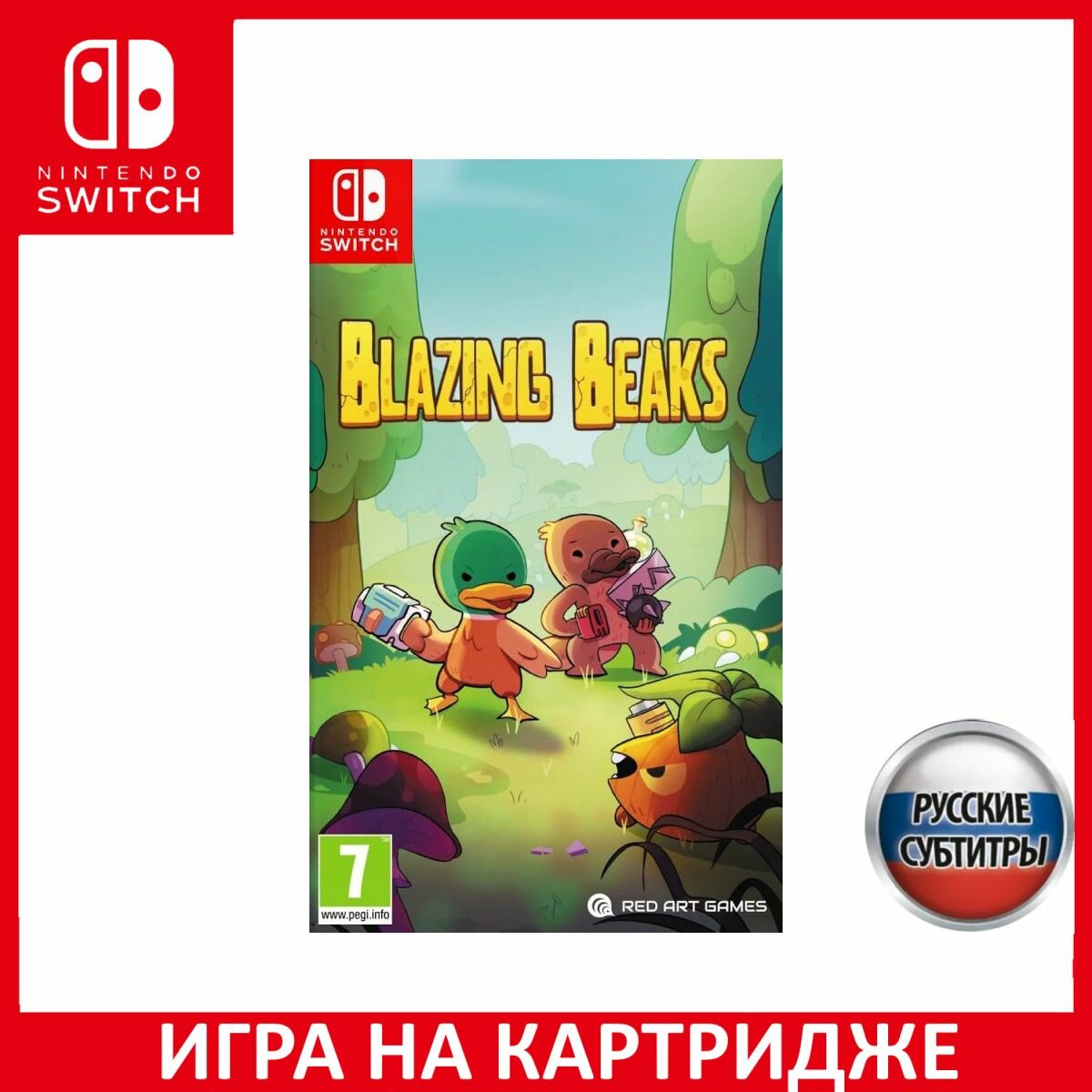 Игра Blazing Beaks Switch Русская Версия Картридж на Nintendo Switch