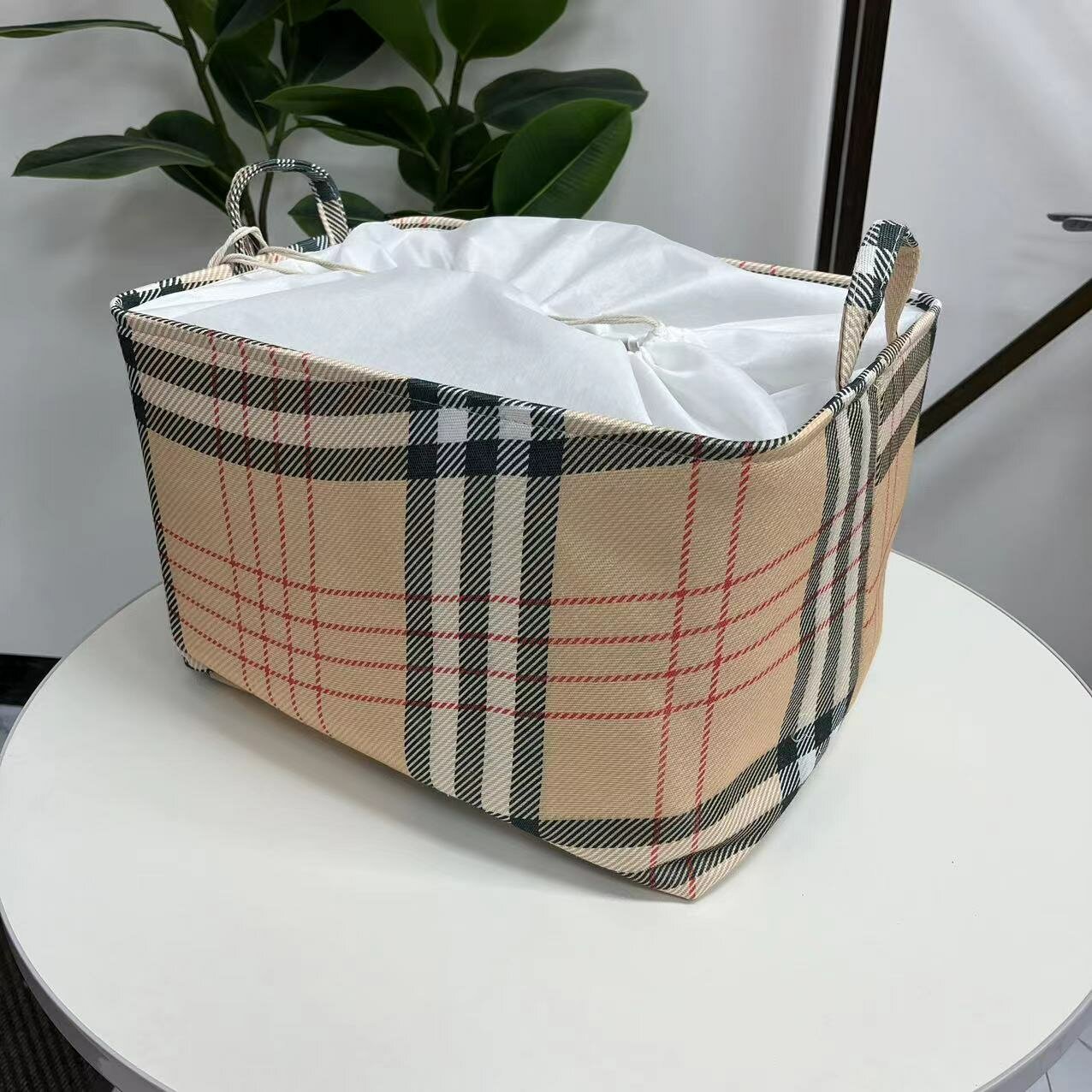 Сумка для хранения одежды с шнуром и узором Burberry, 100% хлопок, органайзер для гардероба