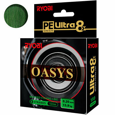 Плетеный шнур для рыбалки RYOBI OASYS Dark Green 0,20mm 150m