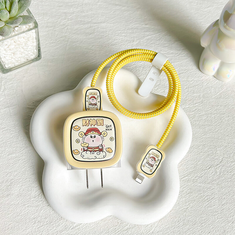 Чехол Cool Yue Apple Charger Protective Cover, прозрачный, для Apple Charger, защита от падения