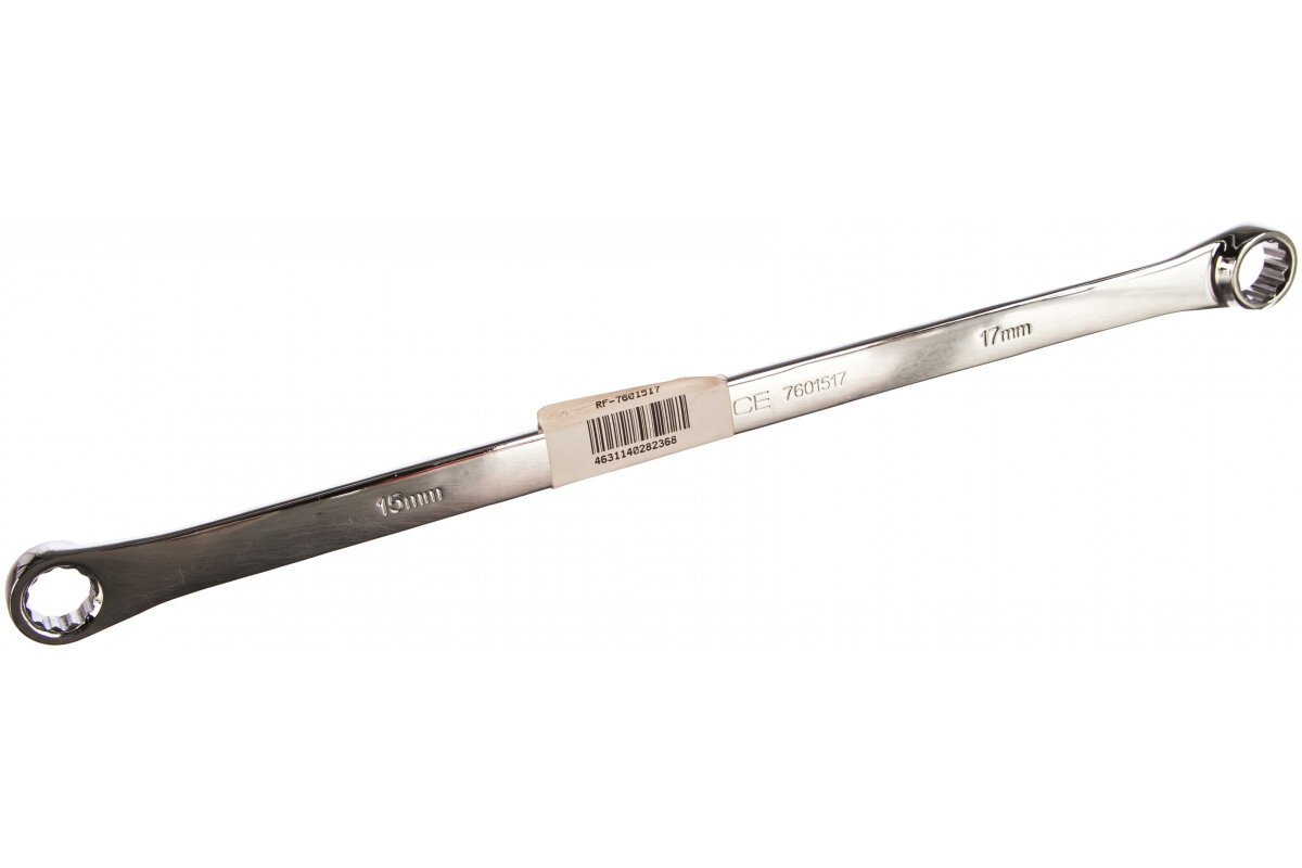 Ключ накидной ROCKFORCE RF-7601517, 15x17 мм, экстрадлинный