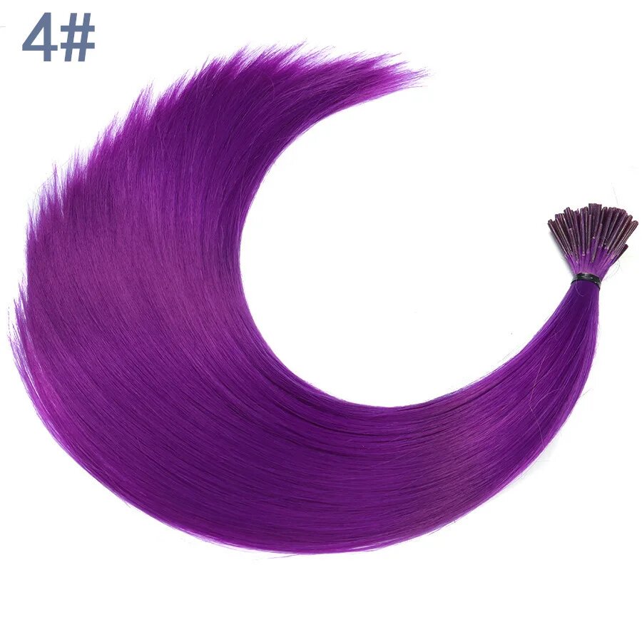 Синтетические цветные волосы I-Tip с перьями Extensions