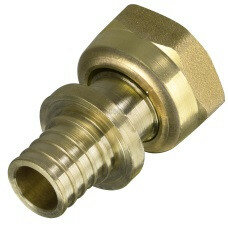 Муфта 3/4x20 с накидной гайкой для труб из сшитого полиэтилена аксиальный