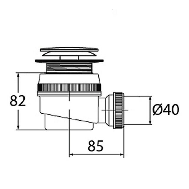 Сифон для душевого поддона VIRPLAST клик-клак слив 40 ммпростота монтажа и герметичность