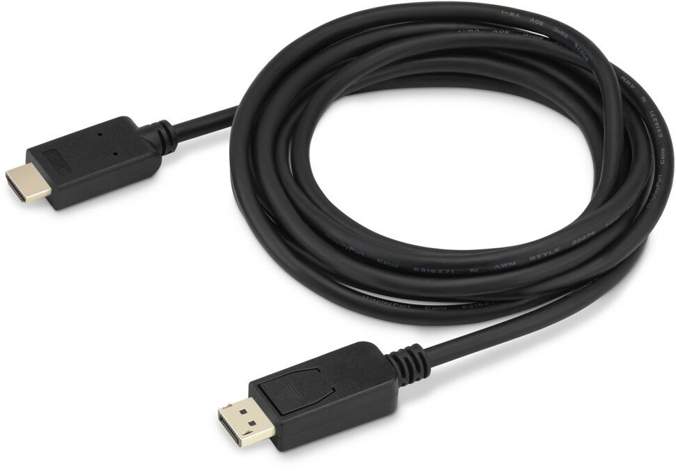 Кабель аудио-видео Buro v. 1.2 DisplayPort (m)/HDMI (m) 3м. позолоч. конт. черный (BHP DPP_HDMI-3)