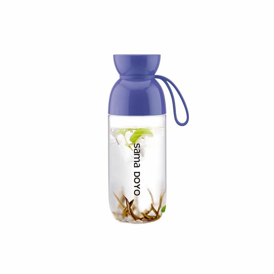 Бутылка SAMADOYO Bottle, 530 мл, прозрачная/фиолетовая