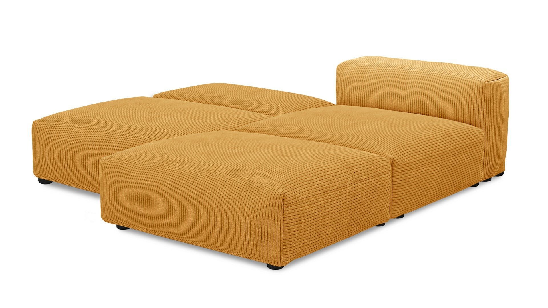 Угловой диван Фиджи большой и глубокий (Еврокнижка) Cilium Umber NEW 210x242x62 см, желтый Вельвет, еврокнижка GOODFORM