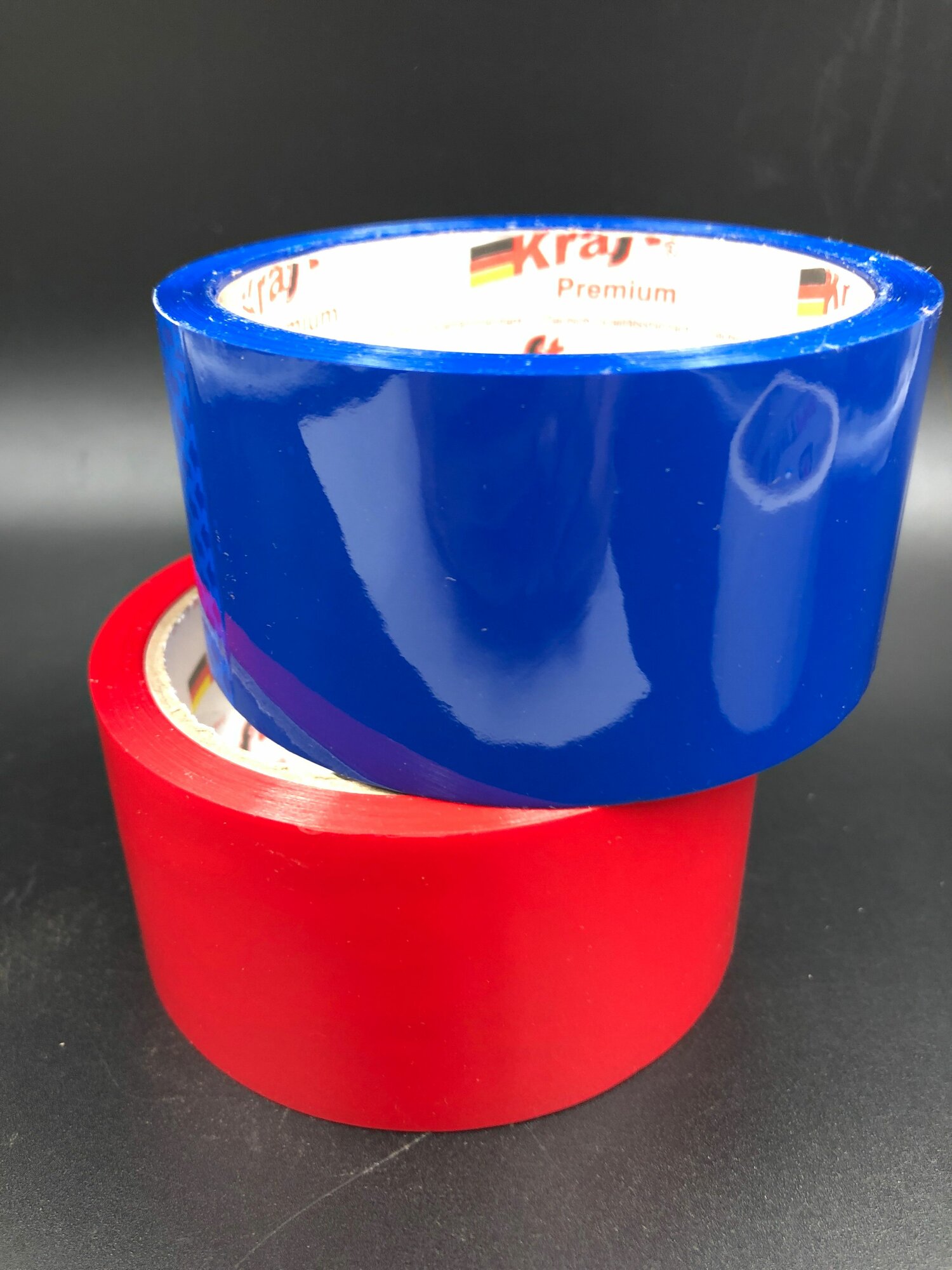 Набор цветных скотчей Драйв Директ ширина 48 мм намотка 45 метров, 2 цвета красный и синий, толщина 45 мкм