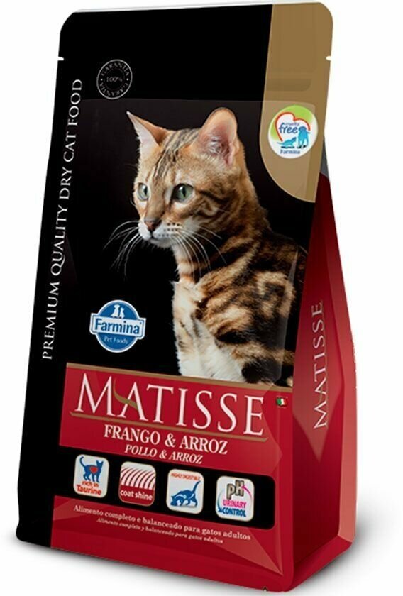 Корм Farmina Matisse "Курица и рис", для взрослых кошек, суперпремиум, 400г