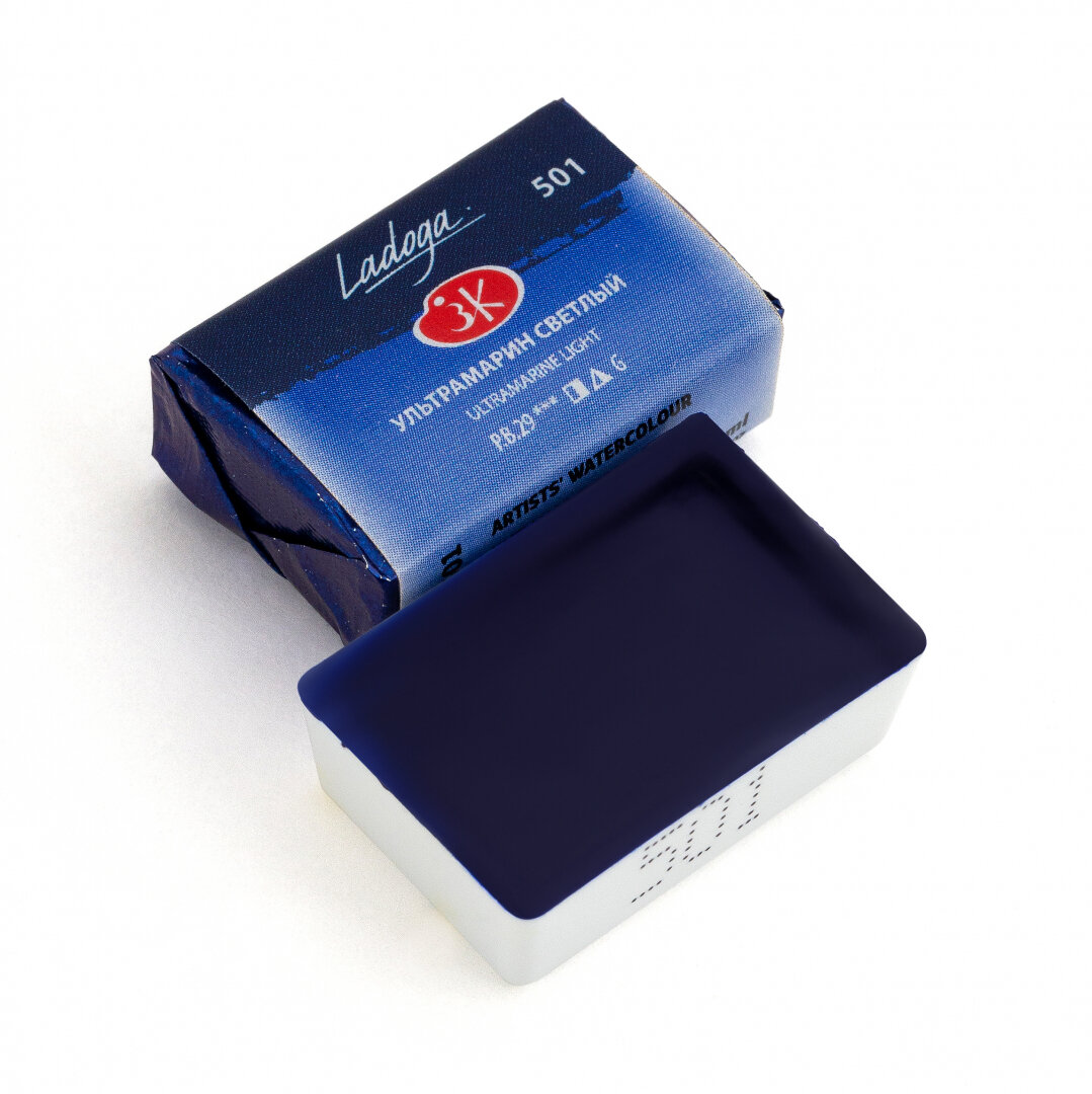 Невская Палитра Ладога акварель кювета 2,5 мл Ультрамарин светлый