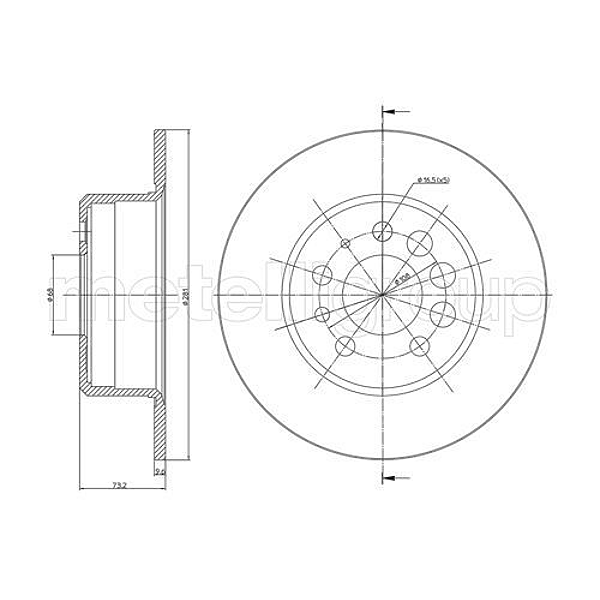METELLI 23-0074 (12057824 / 2707362 / 31262098) диск тормозной metelli (Комплект 2 штуки)