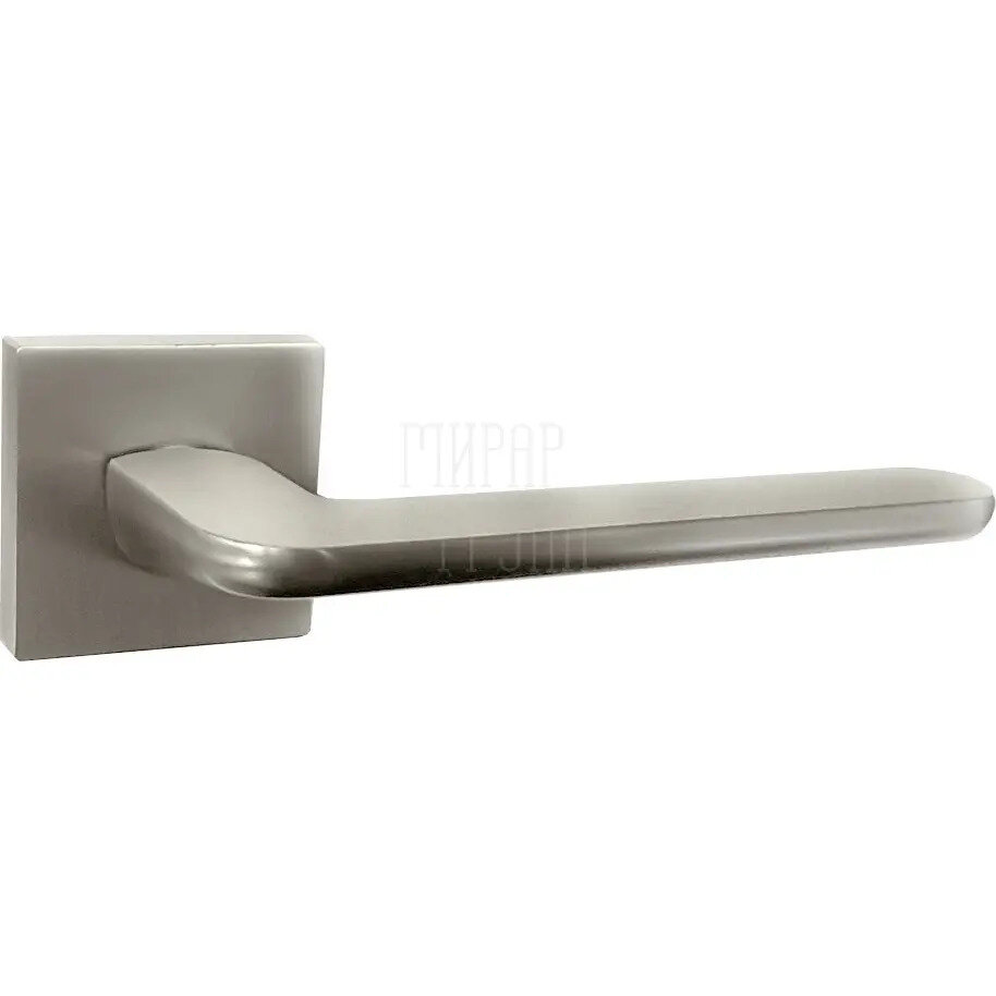 Дверные ручки Renz (Ренц) "Лана" INDH 95-03 на квадратной розетке никель супер матовый