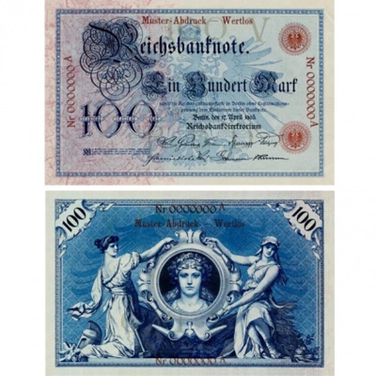 Германия 100 марок 1903 года, сувенирная копия, банкноты и купюры редкие коллекционные