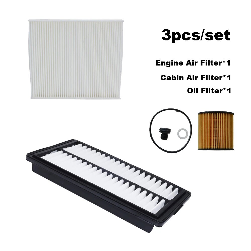 Набор фильтров для HYUNDAI MUFASA (NU2) 2.0L 2023 G4NJ, аксессуары для масляного Фильтра Воздуха Салона двигателя A/C 28113L4400, 3 шт. 3pcs Set