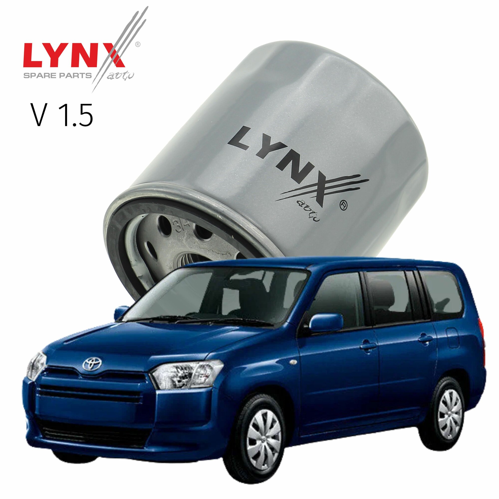 Фильтр масляный Toyota Probox / Succeed (1) 2002 - 2013 V1.5 109лс 1NZ-FE / 1шт LYNXauto