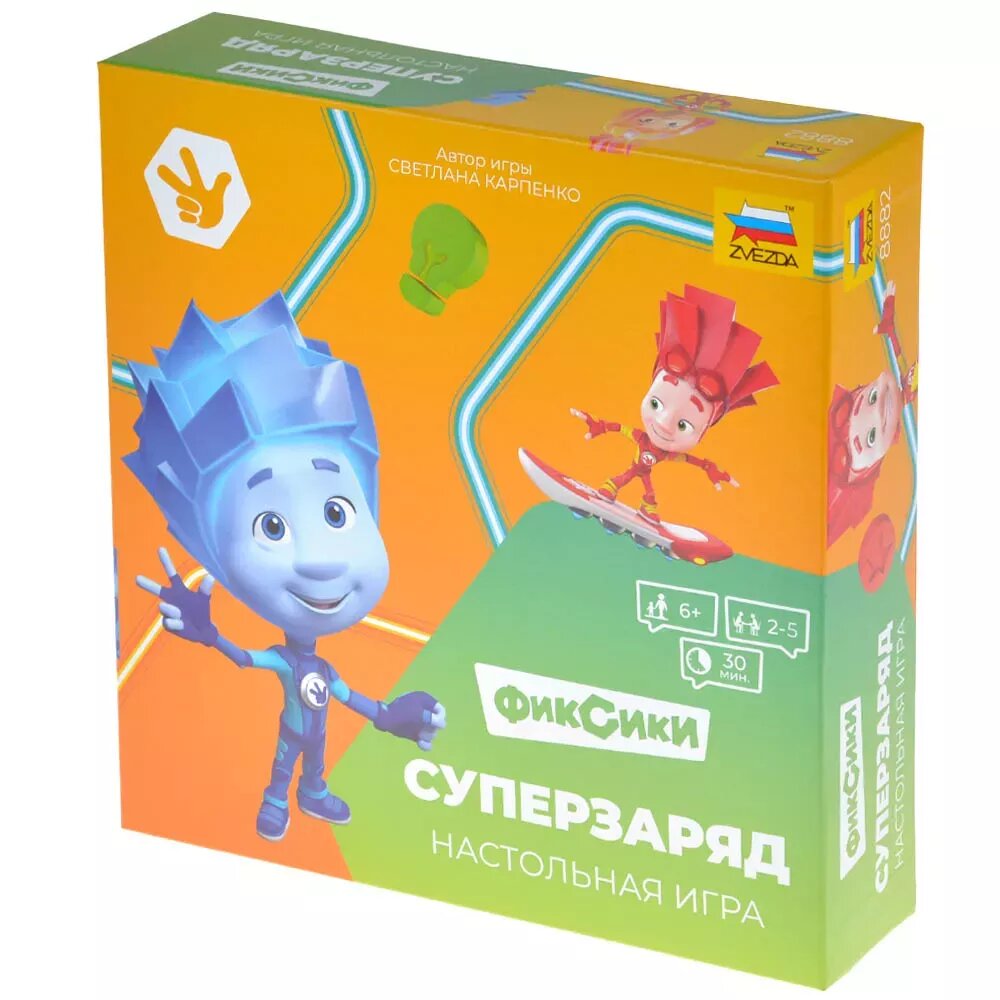 Настольная игра ZVEZDA Фиксики Суперзаряд, для детей от 6 лет