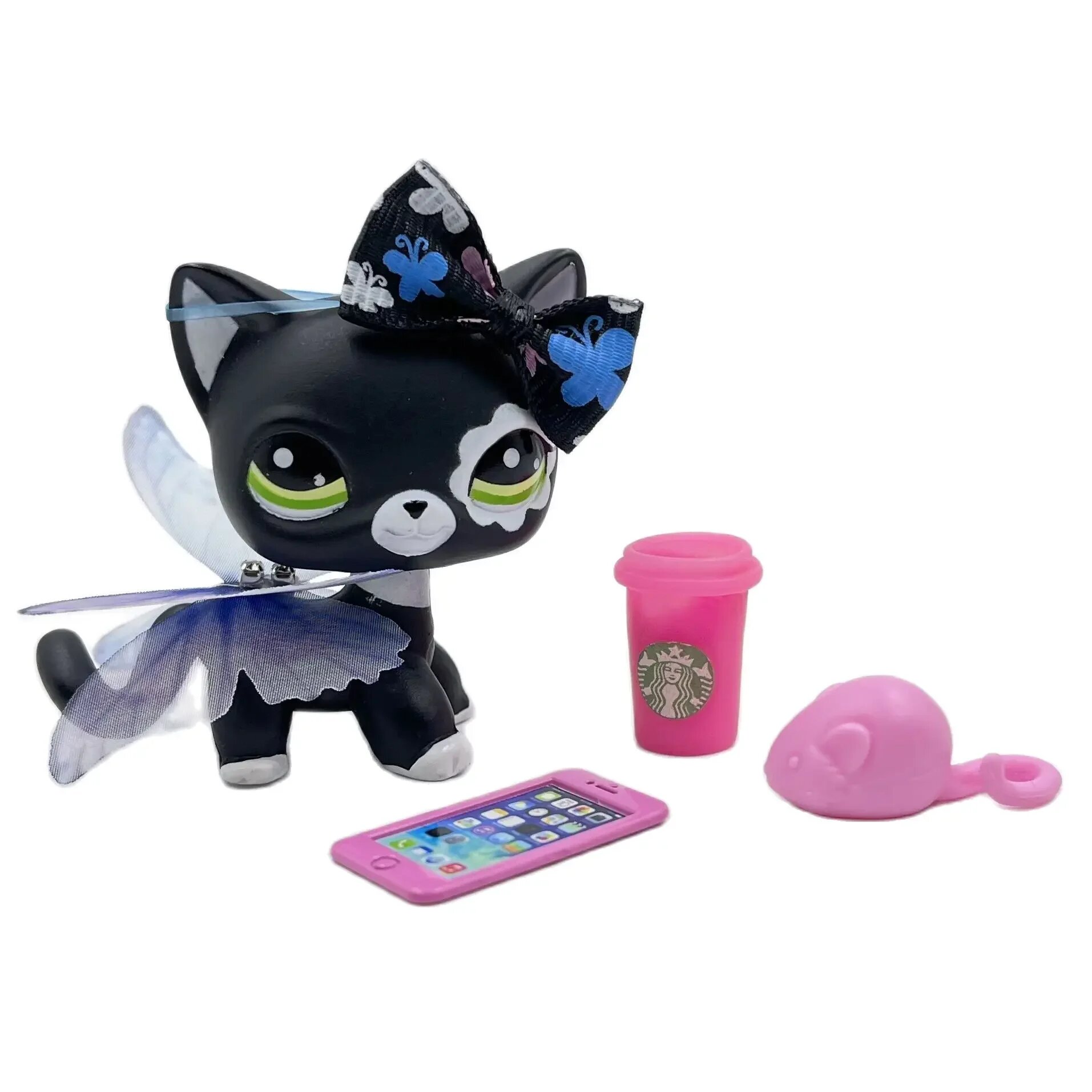 Littlest Pet Shop виниловая кукла кошка Andralyn Черный, 2249