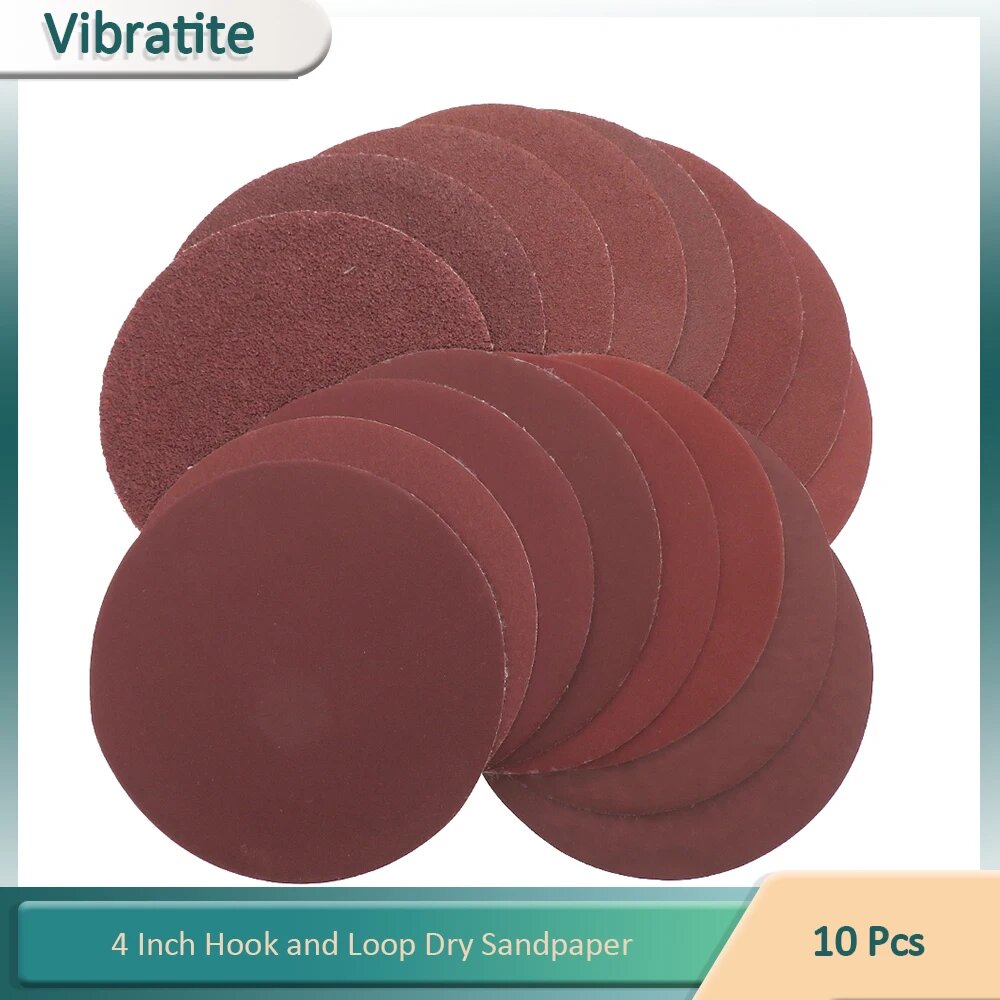 10шт 4 дюйма 100 мм зернистость 60-2000 Круглой формы Шлифовальные диски Крючок Петля Полировальный лист Наждачная бумага Шлифовальная машина Полировальная подушечка Сухая шлифовка 120