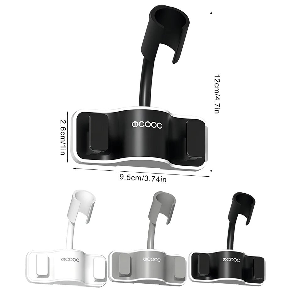 Держатель для душа без сверления, серый/черный/белый, пластиковый BLACK — фото 1