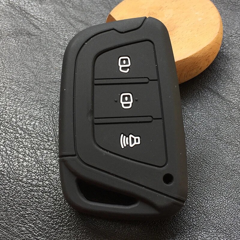 Силиконовый гелевый резиновый чехол для автомобильного ключа чехол для JAC T50 S2 S3 S4 S5 S7 3 кнопочный смарт-ключ черный