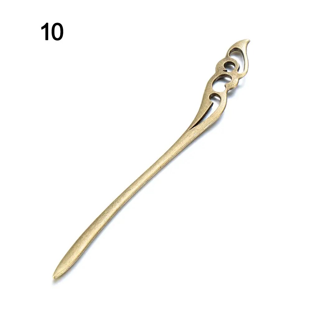 Уход за волосами, изогнутые аксессуары для волос, винтажная металлическая вилка для волос, заколка для волос, винтажные палочки для волос, бронзовые заколки, заколка для волос