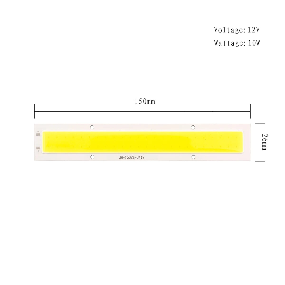 Светодиодный чип COB 150 мм, 12V, 10W, 6000K
