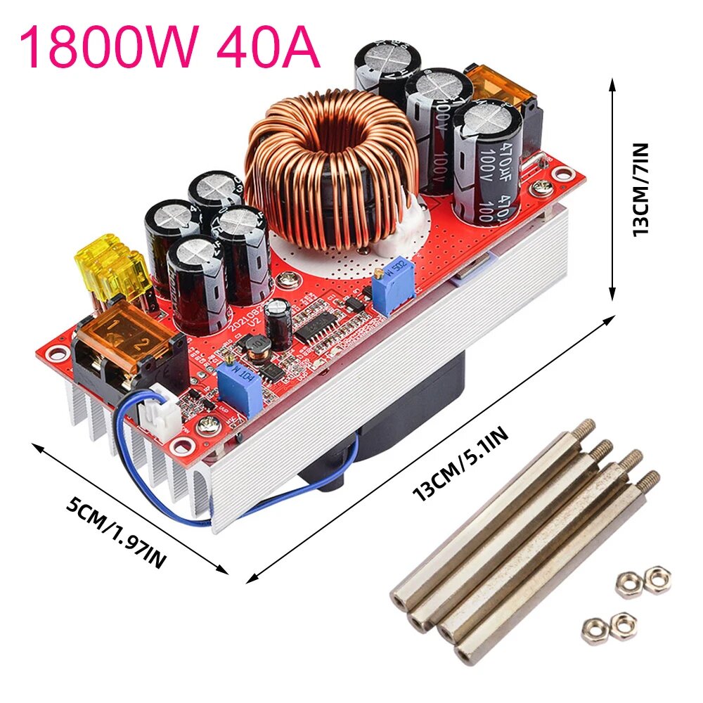 1800W 40A DC-DC Boost Converter