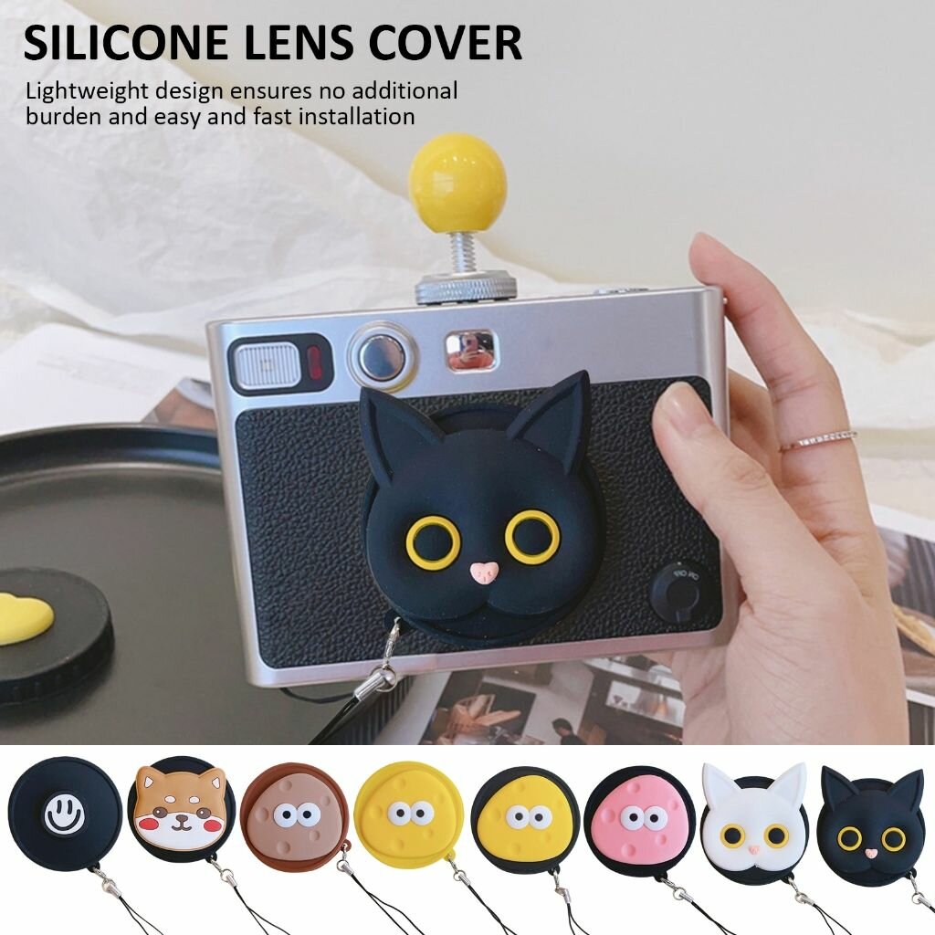 Специальная силиконовая крышка для объектива instax mini Evo-черная крышка-розовый сыр